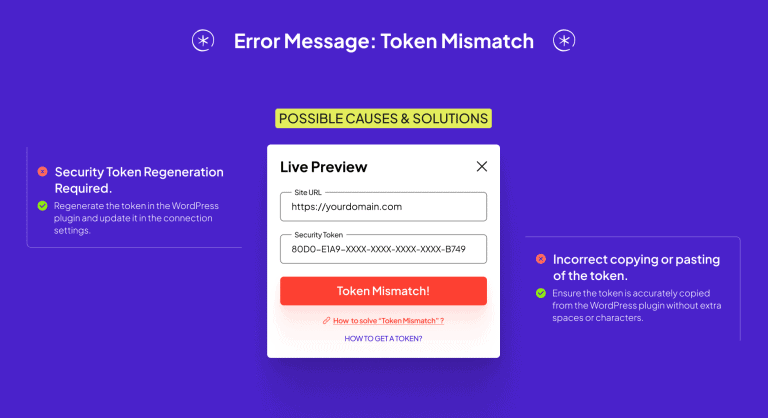 While Live Import process URL Unreachable, Token Mismatch, Connection ...