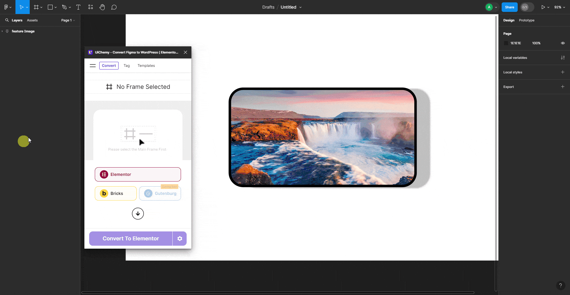 How to Tag The Featured Image Widget for Figma to Elementor? - UiChemy