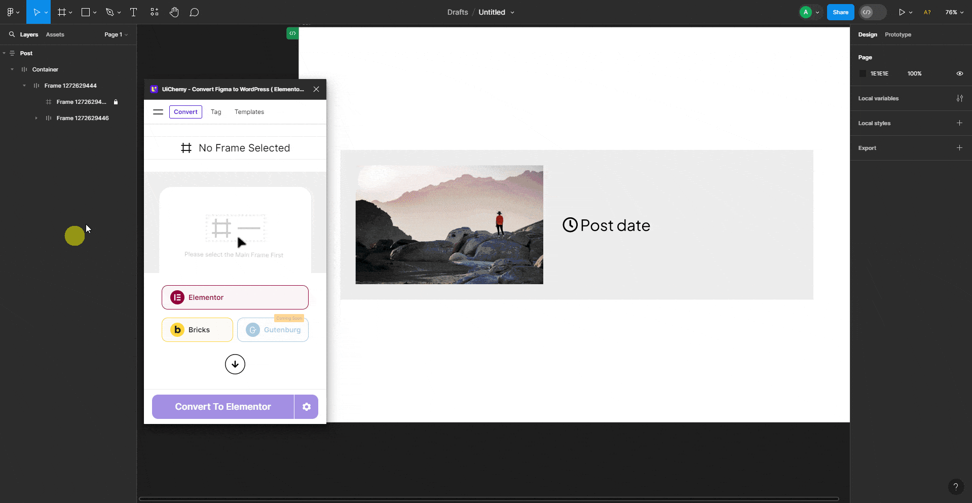 How to Tag The Post Info Widget for Figma to Elementor? - UiChemy