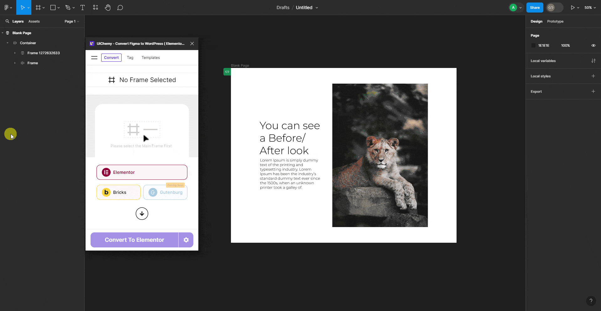 How to Tag The TP Before After Widget for Figma to Elementor? - UiChemy