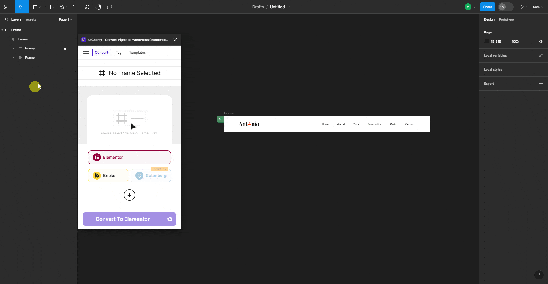 How to Tag The TP Navigation Menu Widget for Figma to Elementor? - UiChemy