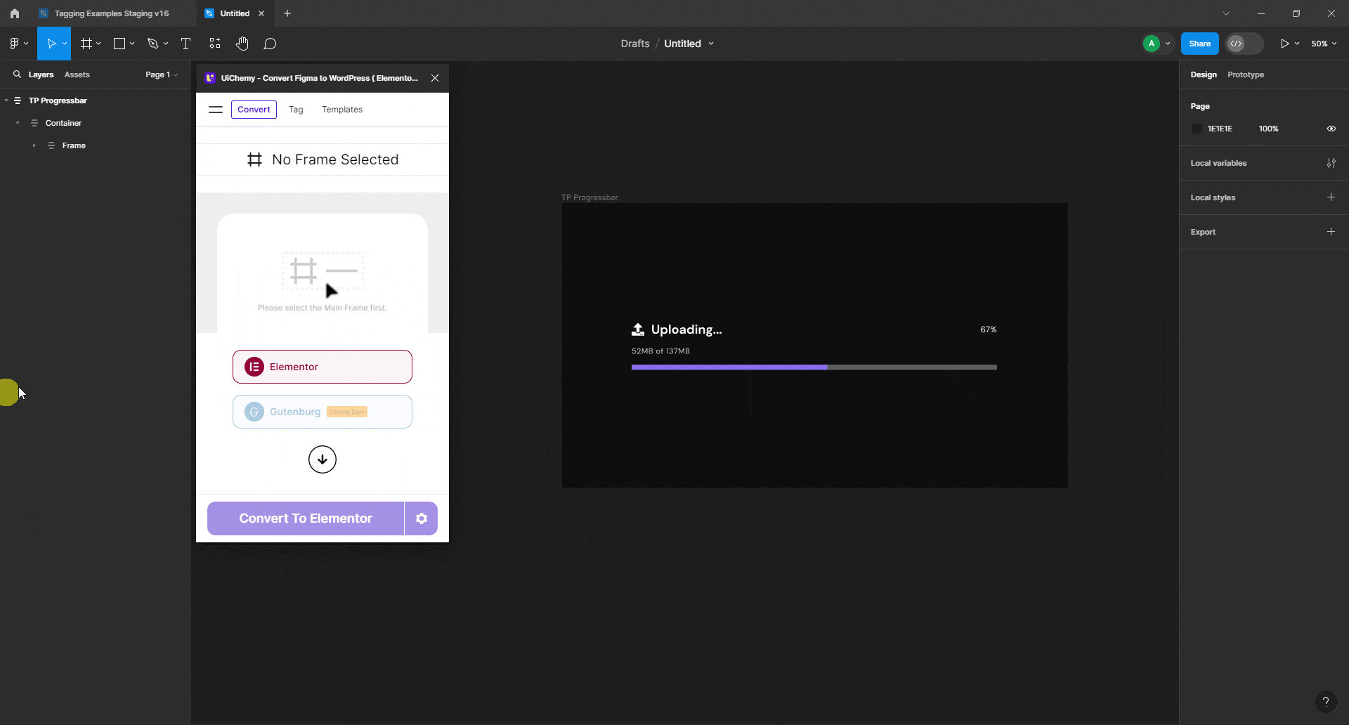 How to Tag The TP Progress Bar Widget for Figma to Elementor? - UiChemy